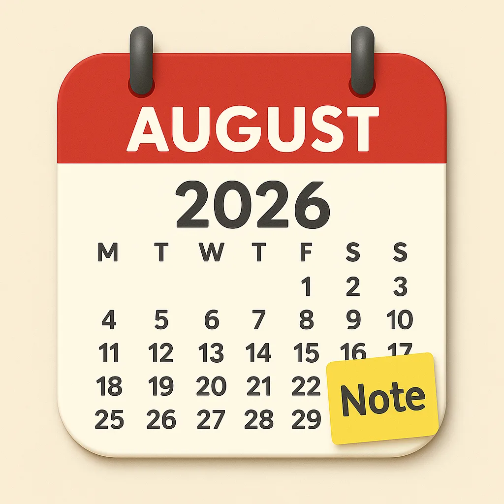Global Events and Holidays in August 2026